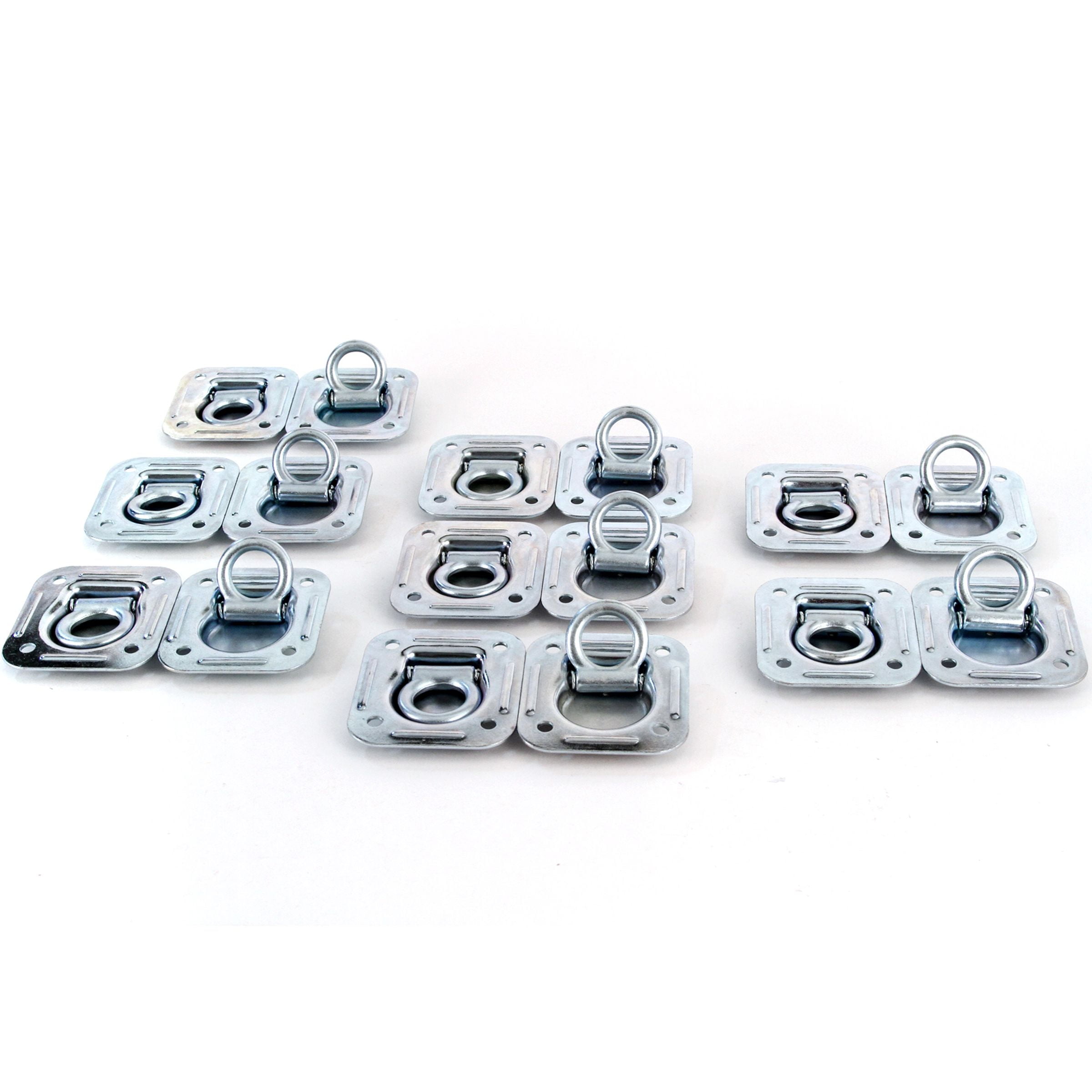 Red Hound Auto (16) Recessed Tie Down D Rings Quad Cargo Trailer D Ring ...