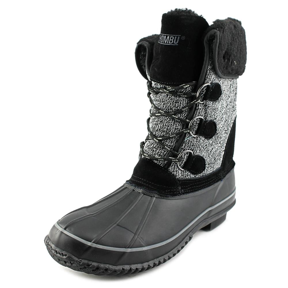 Khombu Maya Women Round Toe Canvas Black Snow Boot - Walmart.com