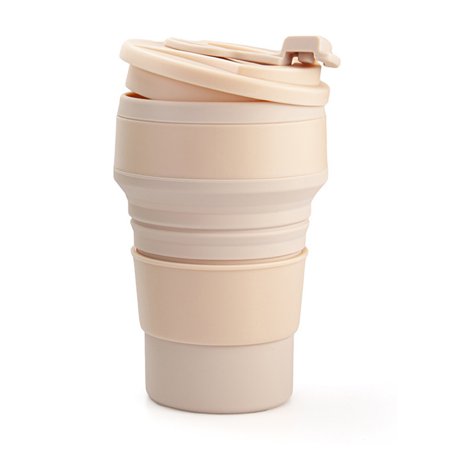 Collapsible Coffee Cup for Travel Silicone Foldable Mug with Lid ...