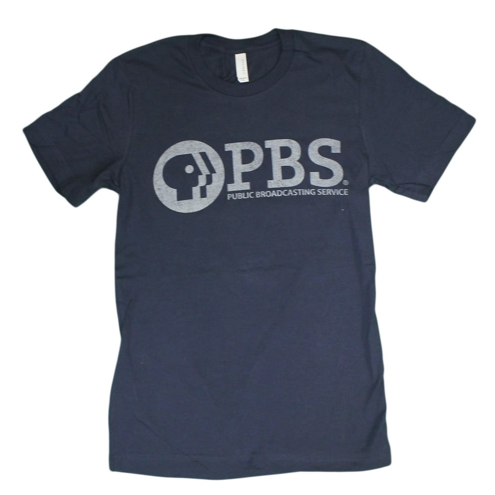 PBS - PBS Public Broadcasting Service Horiz Logo Distressed Men's T ...
