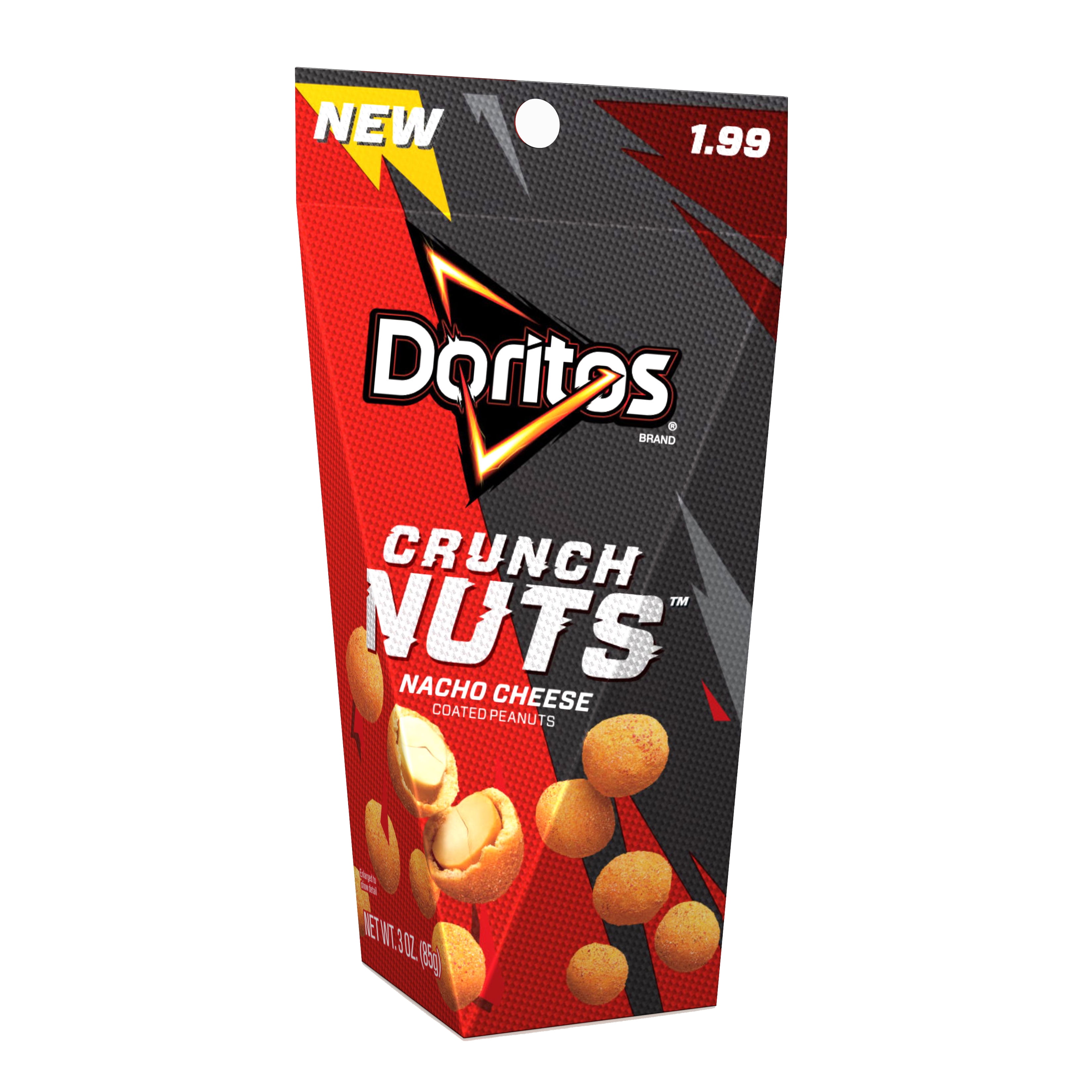 Doritos Crunch Nuts, Nacho Cheese Coated Peanuts, 3 oz Bag – Walmart ...