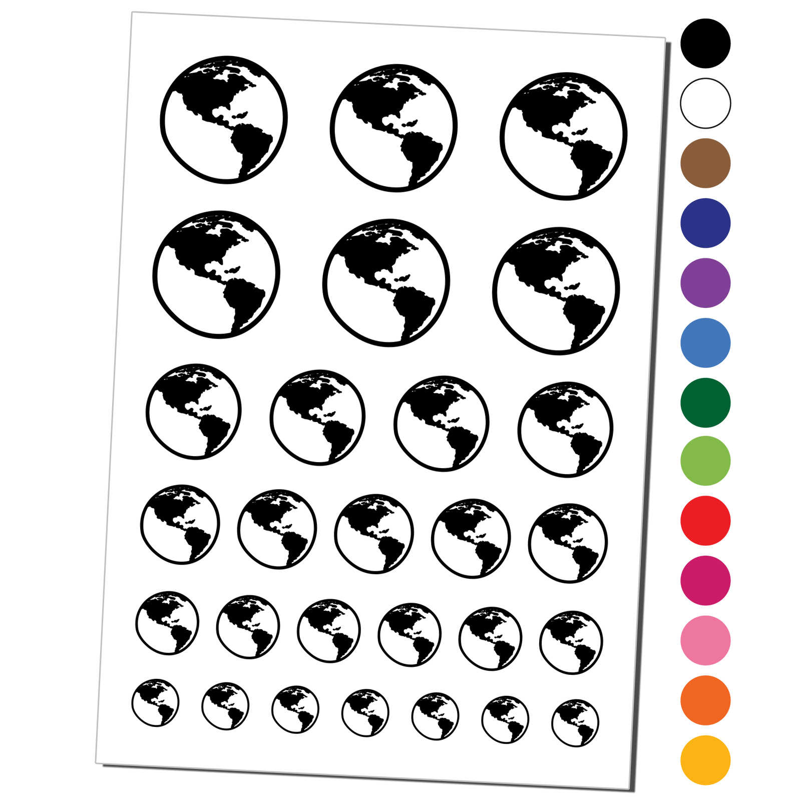 Earth Globe Travel Doodle Water Resistant Temporary Tattoo Set Fake ...