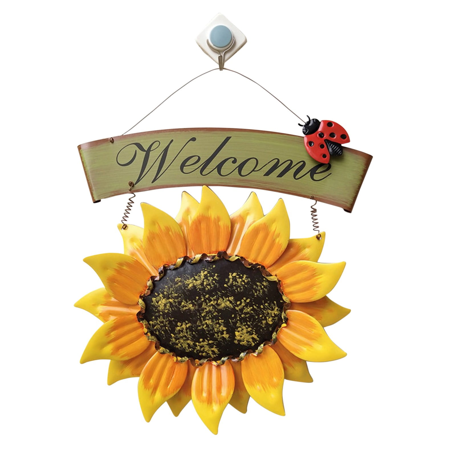 Dengmore Sunflower Welcome Sign Decorative Vintage Metal Wall Hanging ...
