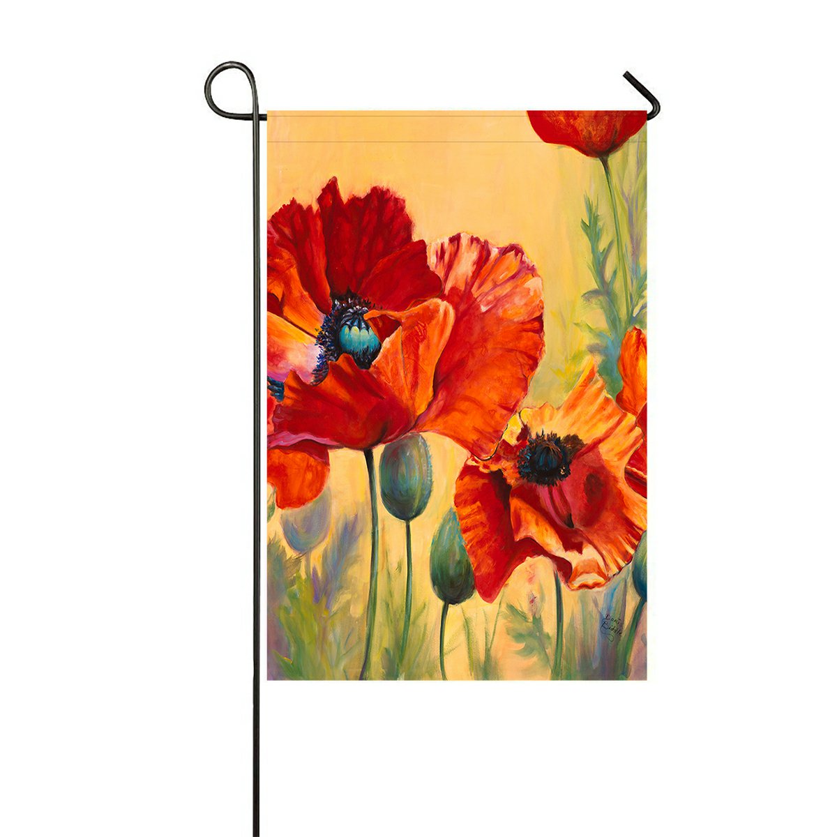 GCKG Red Poppy Passion Garden Flag Outdoor Flag Yard Decoration 12x18 ...
