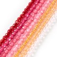 1 Box 7 Strands 7 Colors Transparent Glass Beads Strands for Valentine ...