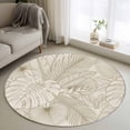 3ft Round Rug Monstera Leaves Area Rugs for Living Room Bedroom ...