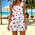 BOOMNY 4Th Of July Womens 2 Peice Sets Patriotic Usa Star Graphic Short ...