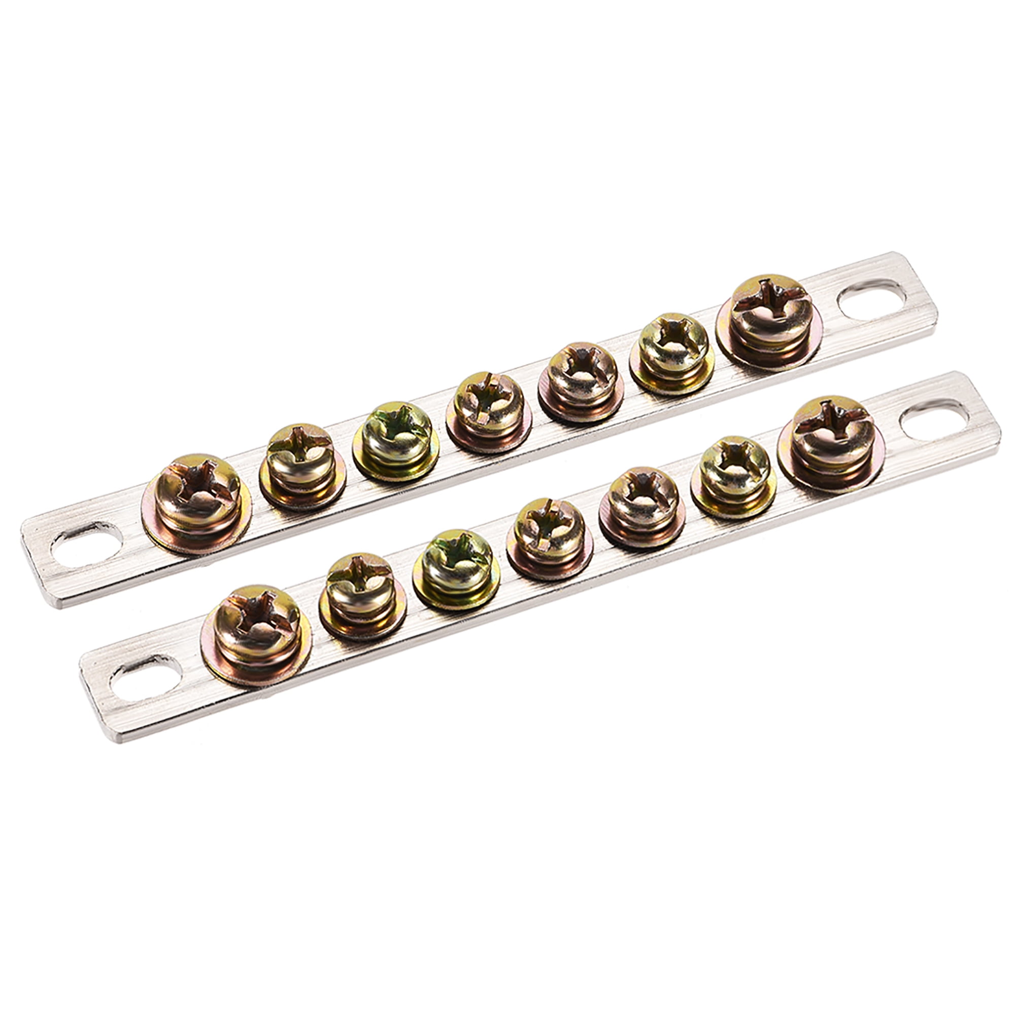 Terminal Block Connector Bar 7 Positions Single Row Straight Copper ...