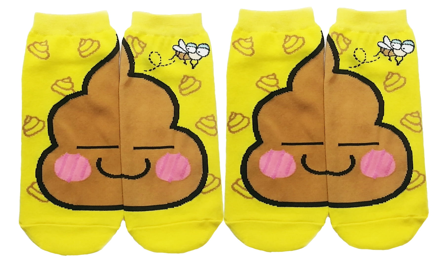 JJMax Silly Emoticon Poo Socks - Cute Emoji Poop Characters - Walmart.com