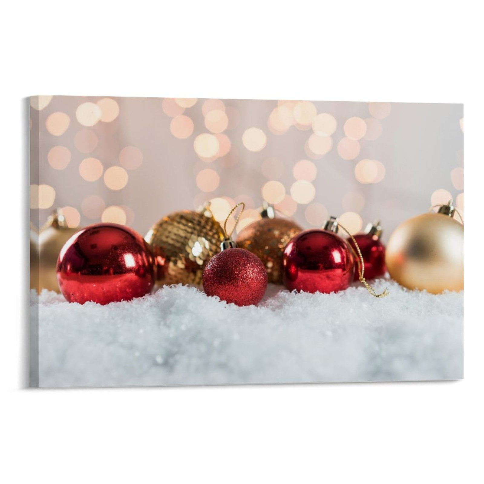 Pictutre of Christmas Decoration Balls Print Framed Canvas Wall Art ...