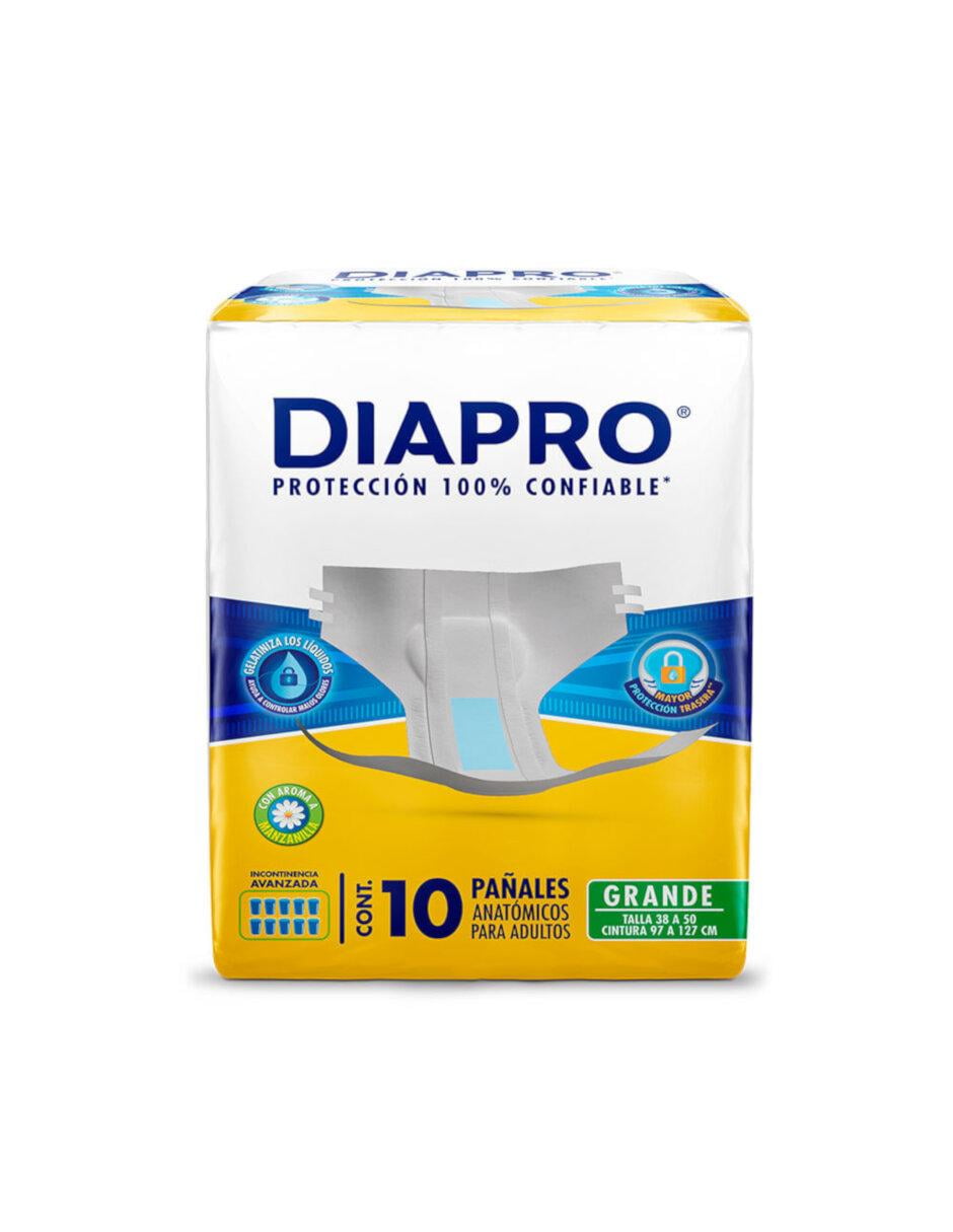 Pack de 4 Pañal Adulto Diapro Basico Grande 10 piezas Diapro Grande ...