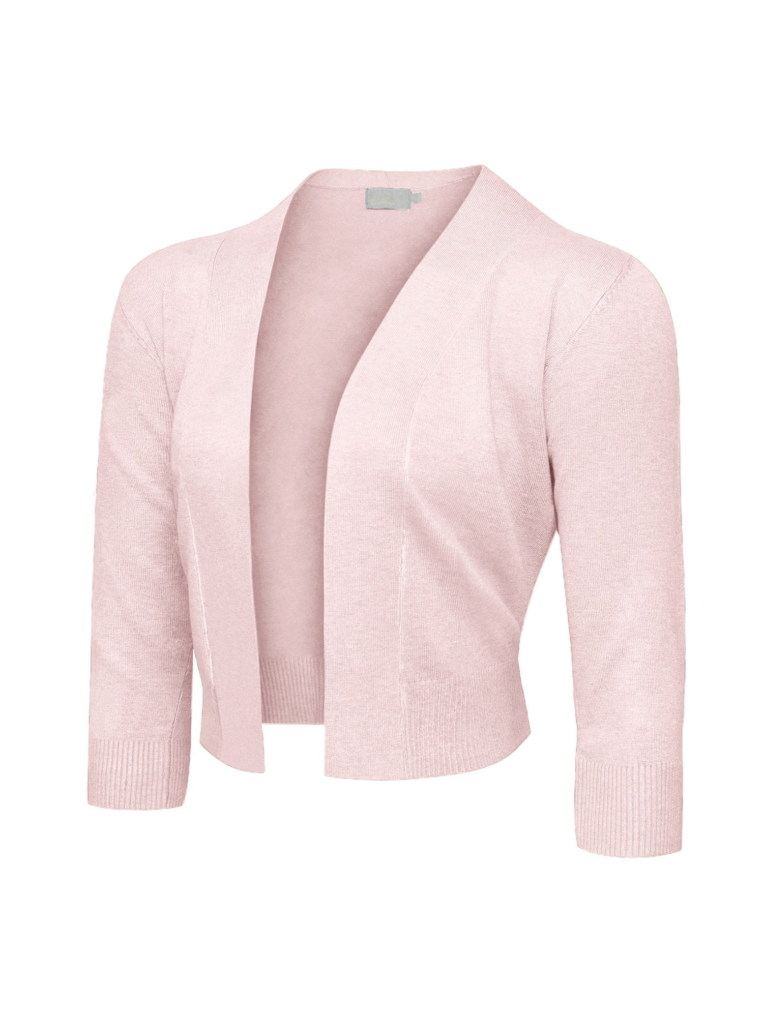 G Style Usa Womens 3 4 Sleeve Open Front Cropped Cardigan Sweater S