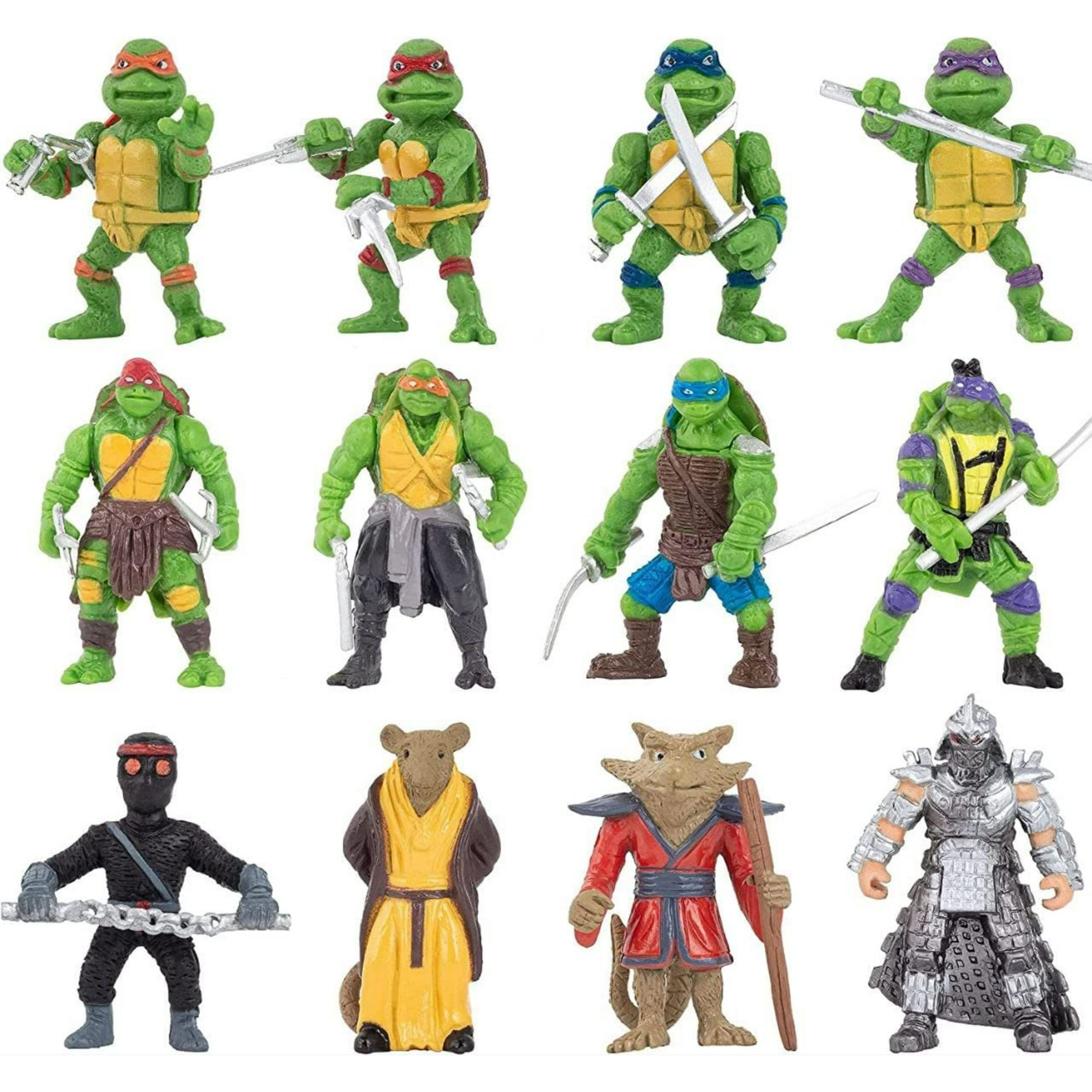 J g 12 Pcs Ninja Turtles Toys Tmnt Action Figures Ninja Turtles Toy Set Turtles Cake Toppers 2 Inch Other 1.5 X 1.5 X 1.5