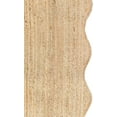 KLAVATE Natural Jute Wave Edge Hand Braided Scalloped Farmhouse ...