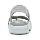 BZEES Womens Gray Metallic Anti-Microbial Odor Control Goring Strappy ...