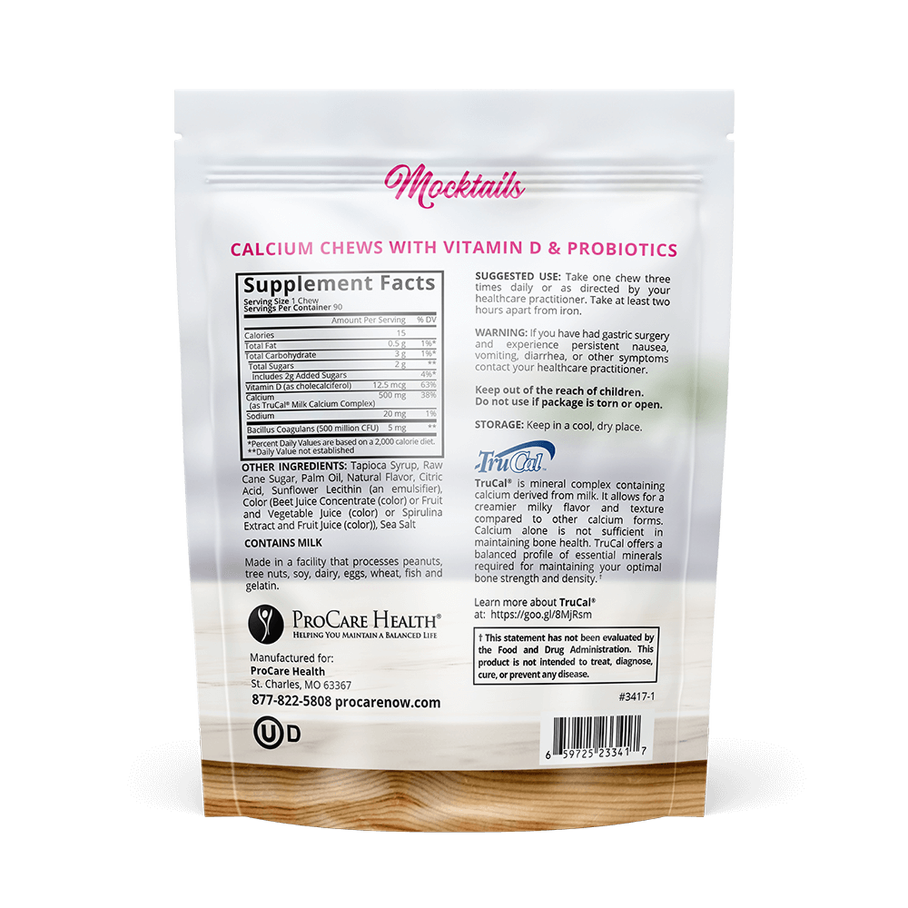 Buy ProCare Health Calcium Soft Chew 500mg - Mocktails Assortment (90 ...