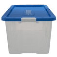 HART 160 Quart Latching Plastic Storage Bin Container, Clear, Set of 3 ...