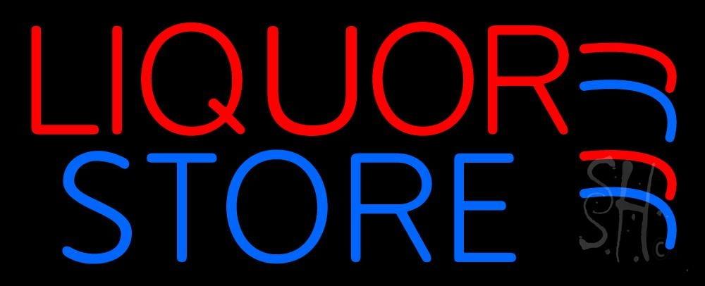 Liquor Store LED Neon Sign 13 x 32 - inches, Clear Edge Cut Acrylic ...