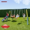 Sportspower Super Flyer Swing Set with 2 Flying Buddies, Saucer Swing ...