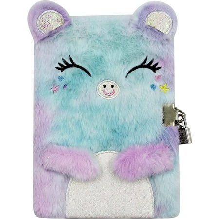 Girls Diary With Lock And Keys Cute Plush Rainbow Unicorn Secret Diary ...