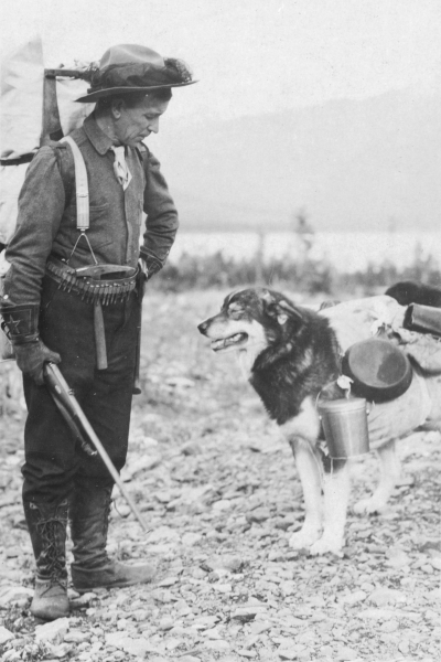 Print: Prospector And Dog Ready For The Summer Trail, circa 1900 ...
