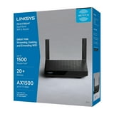 Linksys Max Stream Dual Band AX1500 WiFi 6 Router, Black (MR7340 ...