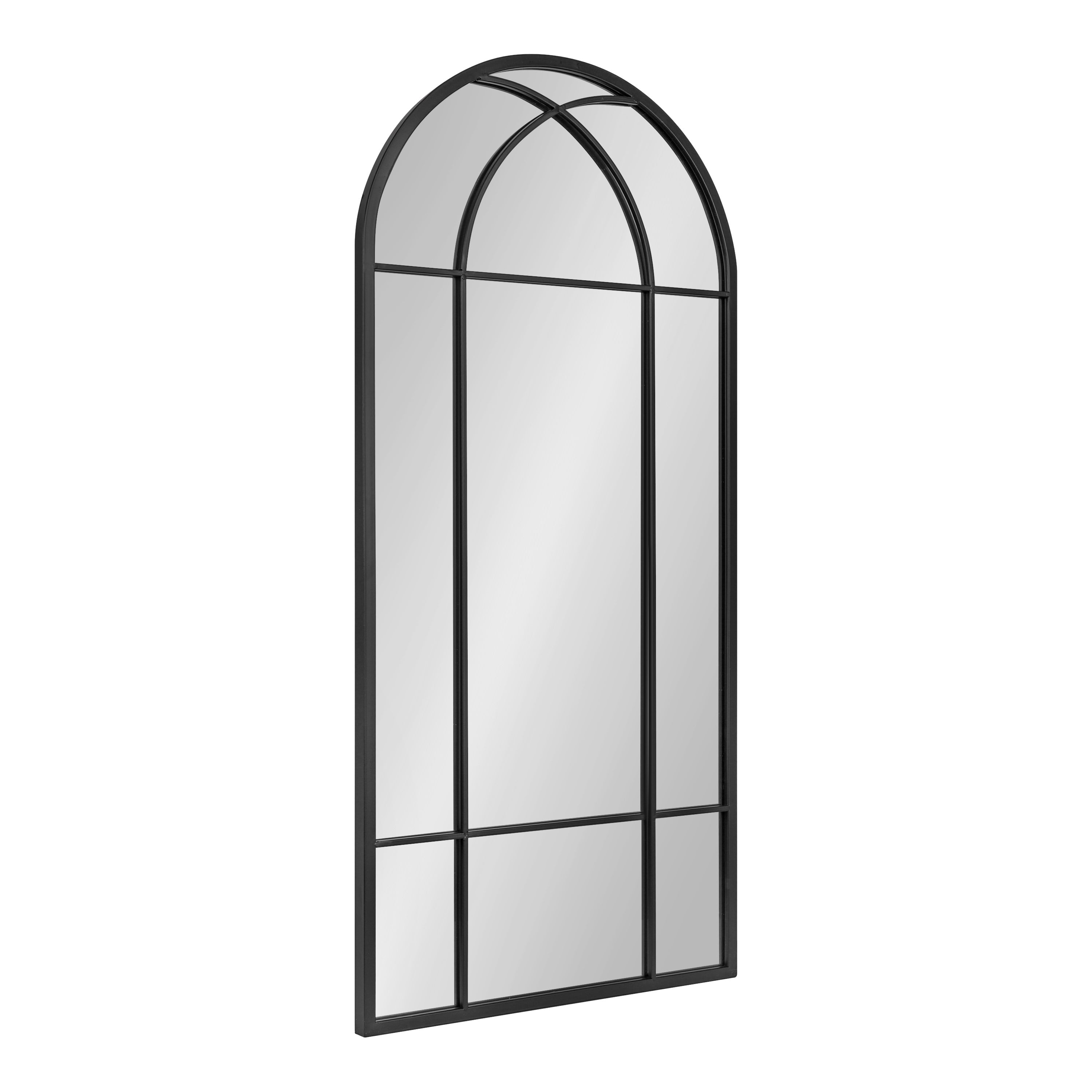 Kate and Laurel Dolbrook Arch Mirror, 19 x 40, Satin Black, Modern ...
