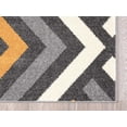 Abani Laguna Collection Chevron Geometric 5' x 8' Grey Yellow Modern ...