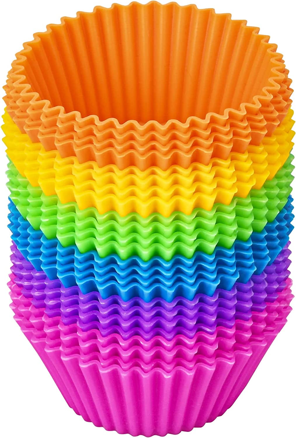 24 Pack Silicone Cupcake Liners, Silicone Baking Cups Muffin Cups ...