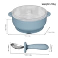 Self-Feeding Silicone Suction Bowl, Stainless Steel Tableware Set with ...