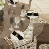 60 Inch Round Glass Table Top 1/3" Thick Ogee Edge Polish Clear Glass ...