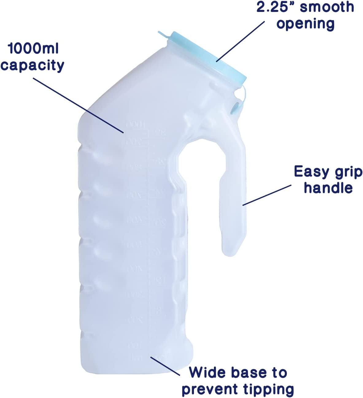 Buy MedVance- Urinals for Men 1000ml with Glow in The Dark Spill Proof ...