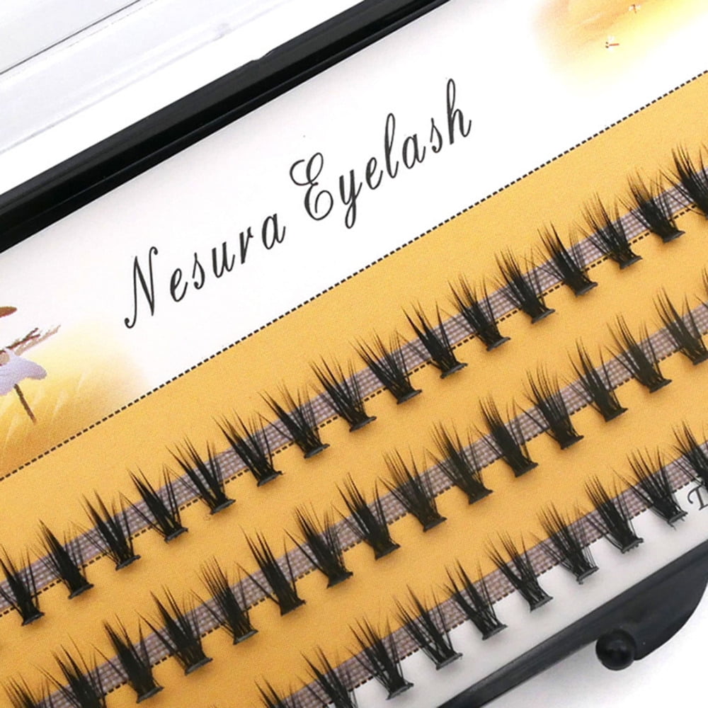 Soft Faux Individual Eyelashes Segmented Look Fake Lashes Extension for ...