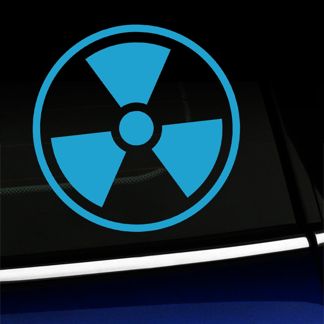 Nuclear Symbol - Vinyl Decal - Choose Color - [ICE BLUE] - Walmart.com ...