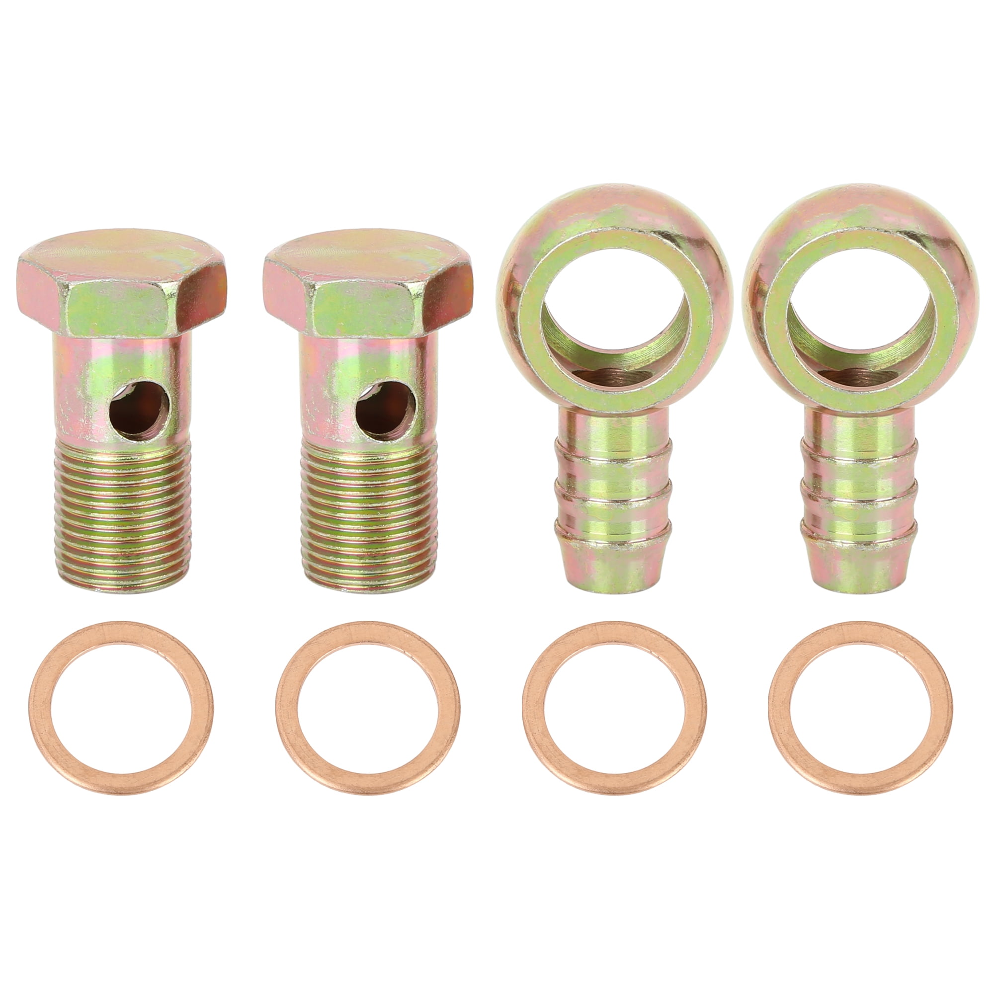 2 Sets 18mm Banjo Hose Barb Bolt Fittings Banjo Bolt Washer for Motorcycle Car - Walmart.com