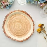 Efavormart 25 Pack | 10" Natural Farmhouse Wood Slice Paper Dessert ...