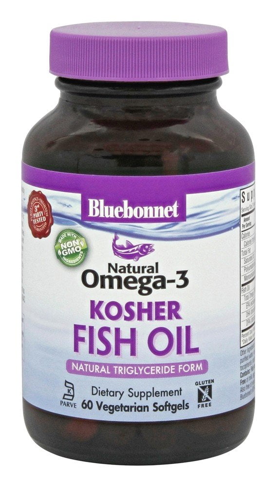 Bluebonnet Natural Omega-3 Kosher Fish Oil, 60ct - Walmart.com
