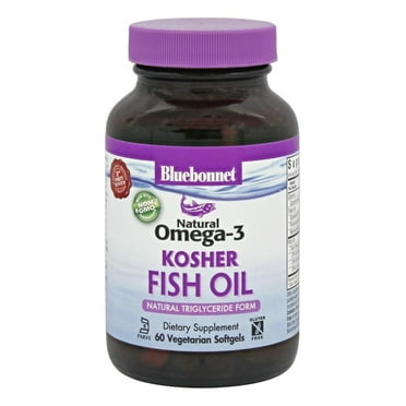 Bluebonnet Natural Omega-3 Kosher Fish Oil, 120ct - Walmart.com