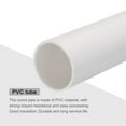 PVC Rigid Round Pipe 45.2mm ID 50mm OD 20cm/8" Length White High Impact for Water Pipe, Crafts ...