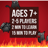 Exploding Kittens Card Game for Family and Kids Ages 7 and Up, 56 Cards ...