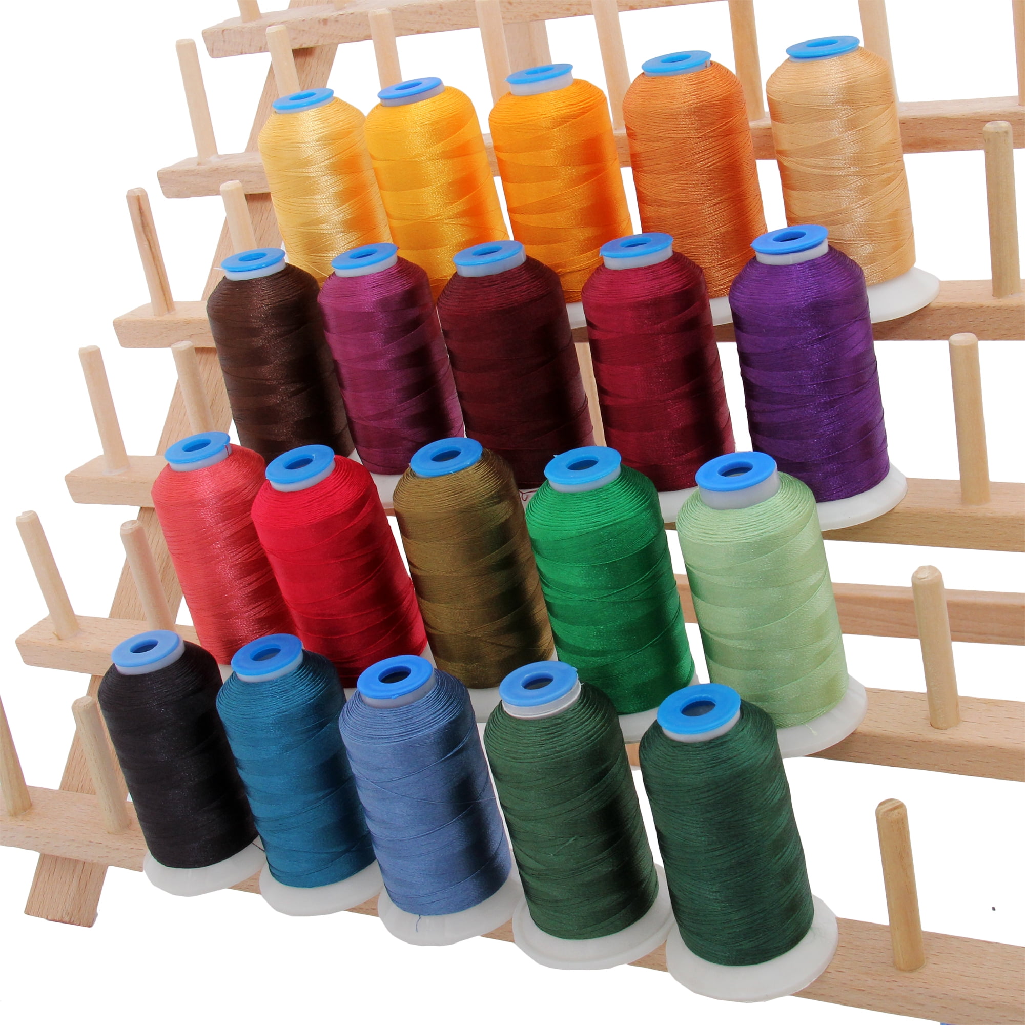 Beautiful 20 Cone Set of Rayon Embroidery Thread by Threadart - Bright ...