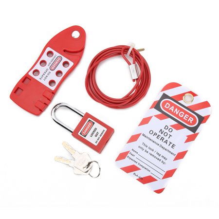 Hasp, Red Adjustable Fish Shaped Cable Lockout Hasp For Nuclear Energy ...