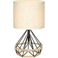 Haitral Bedside Lamp Small Black Table Lamp, Modern Hollowed Out Base ...