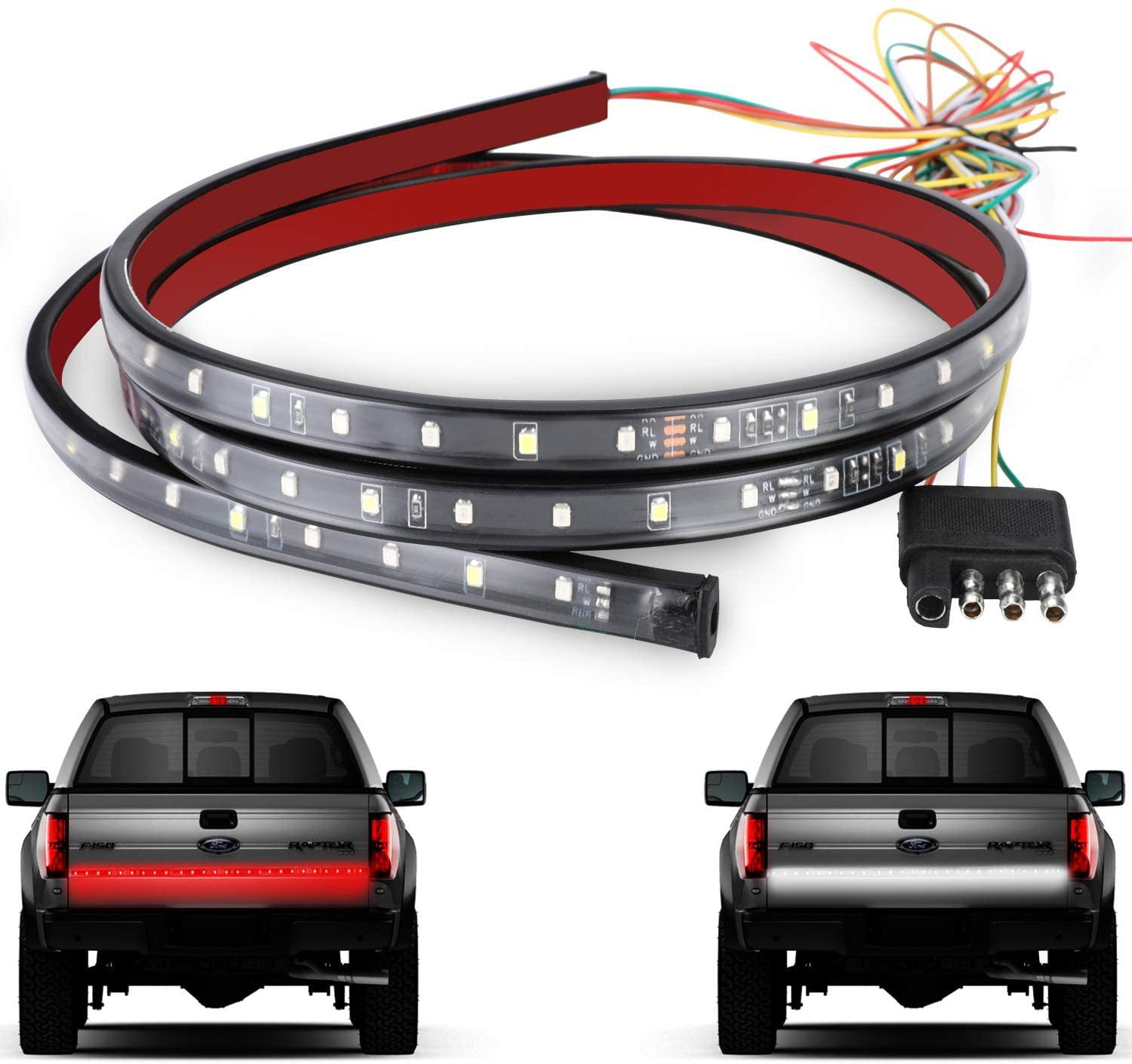 Tailgate Light Bar- 60Inch Triple LED Tailgate Strip Light for Running ...