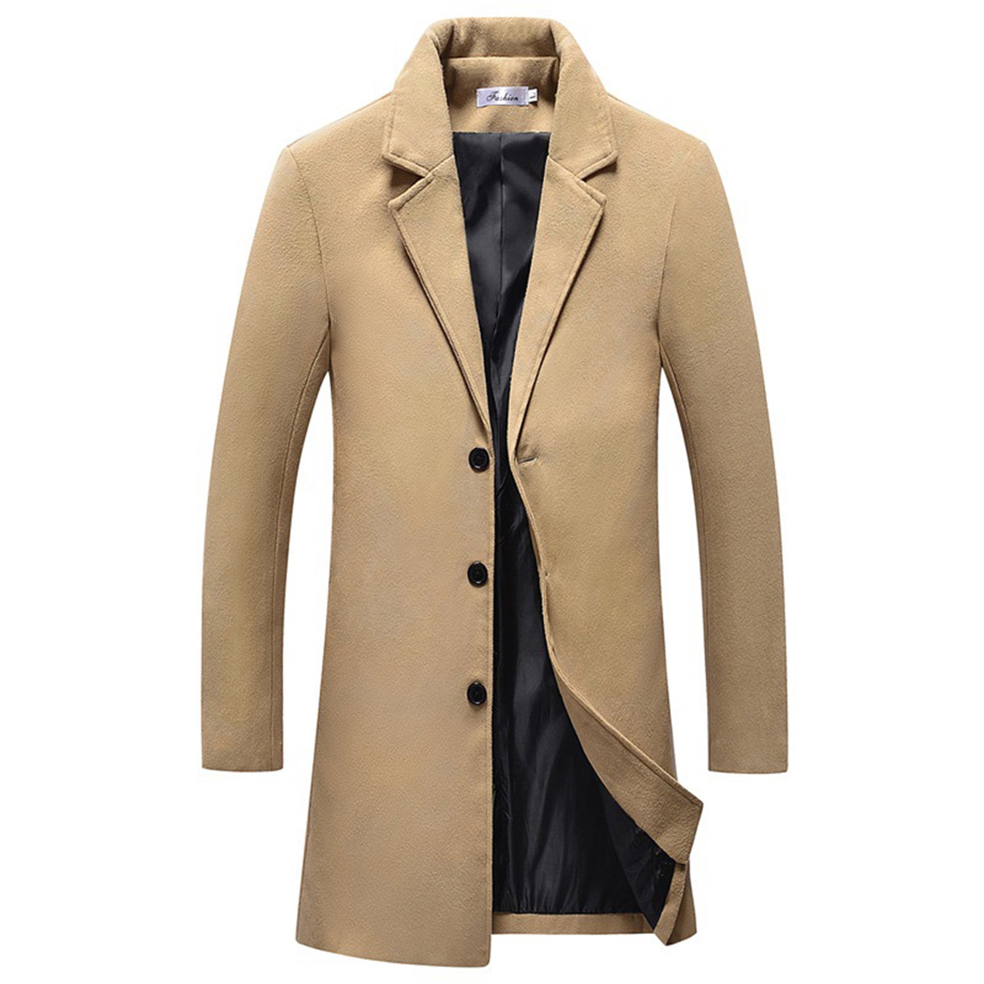 Click here for Bellella Men Trench Coat Winter Lapel Neck Mid Len... prices