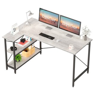 Sauder Beginnings Computer Desk with Storage & Shelving, Soft White ...