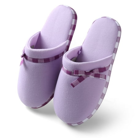 Aerusi - Aerusi Women's Checker Slide Indoor Slippers - Walmart.com ...