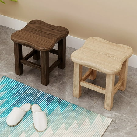 kurtrusly Solid Wood Low Stools Small Square Shape Style Home Bench ...