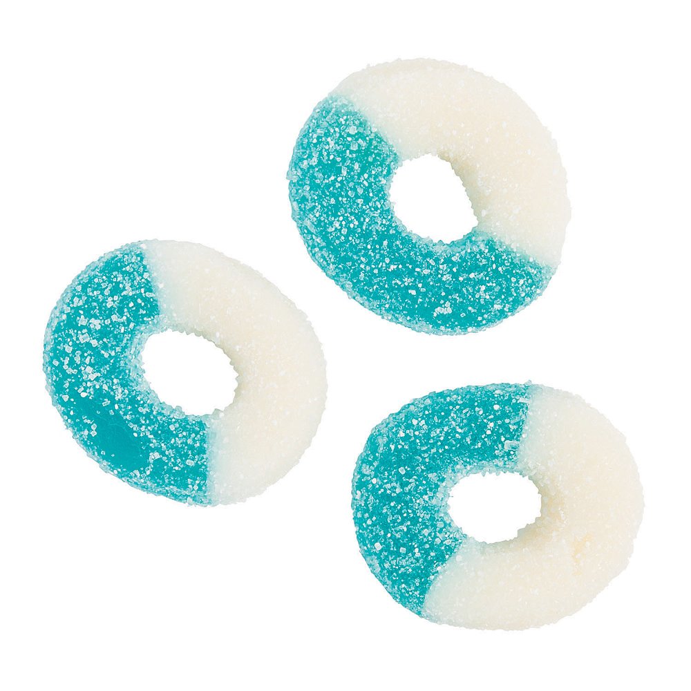 Fun Express - Gummy Rings Blue Raspberry (4.5lb) for Wedding - Edibles ...