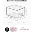 2 Pack Small Clear Stackable Storage Drawers,Acrylic Bathroom Makeup ...